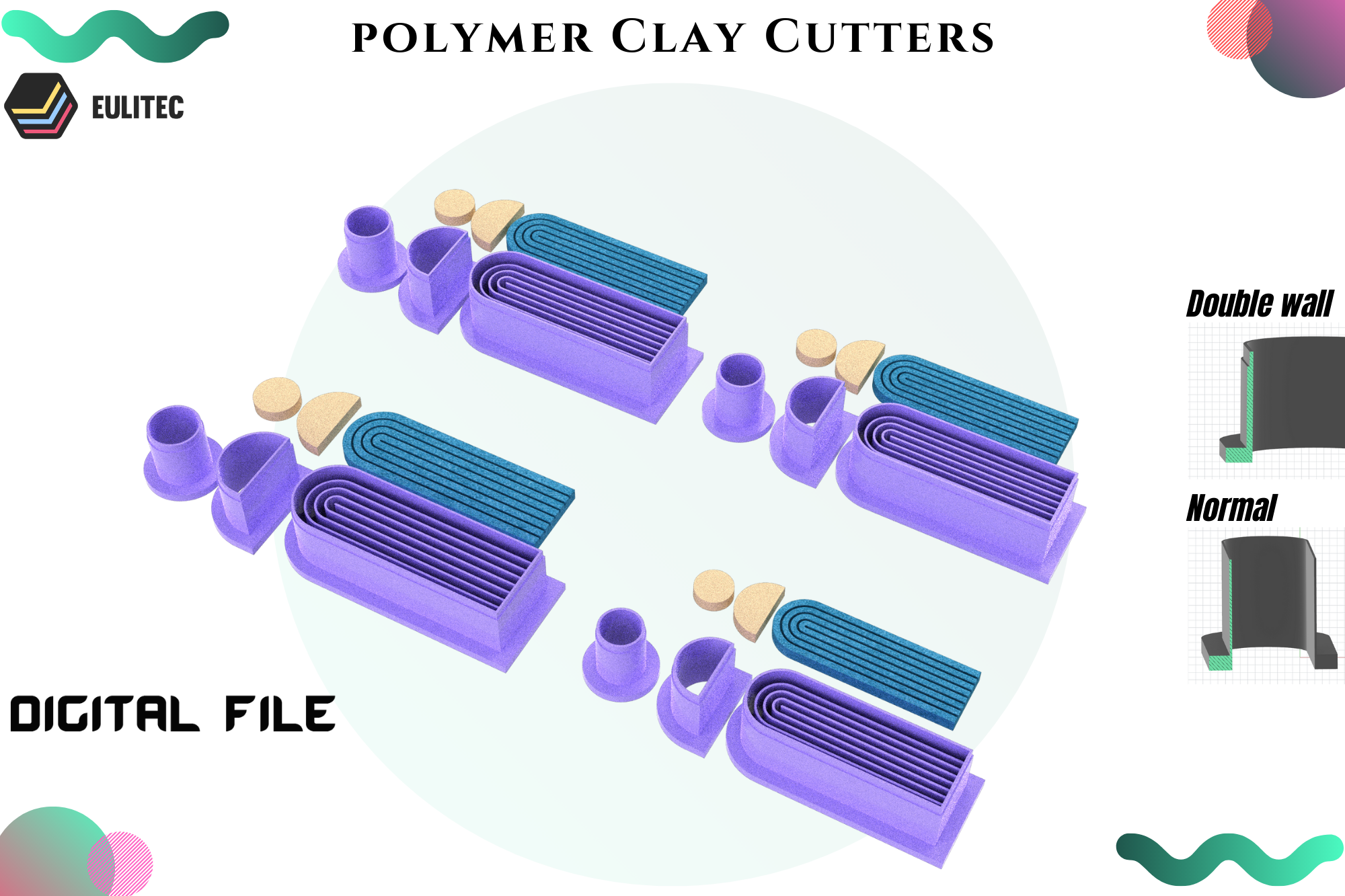 3D file POLYMER CLAY CUTTER/Dangle arch large/EULITEC.COM・3D printing ...