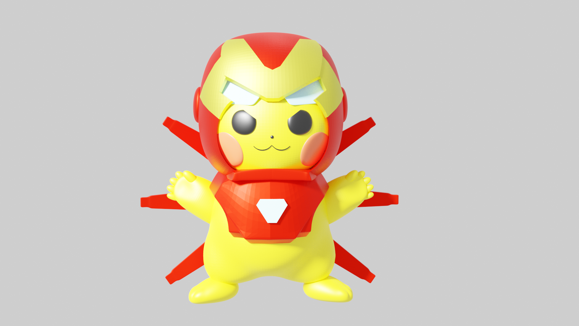 STL file Pikachu IronMan・3D printing model to download・Cults