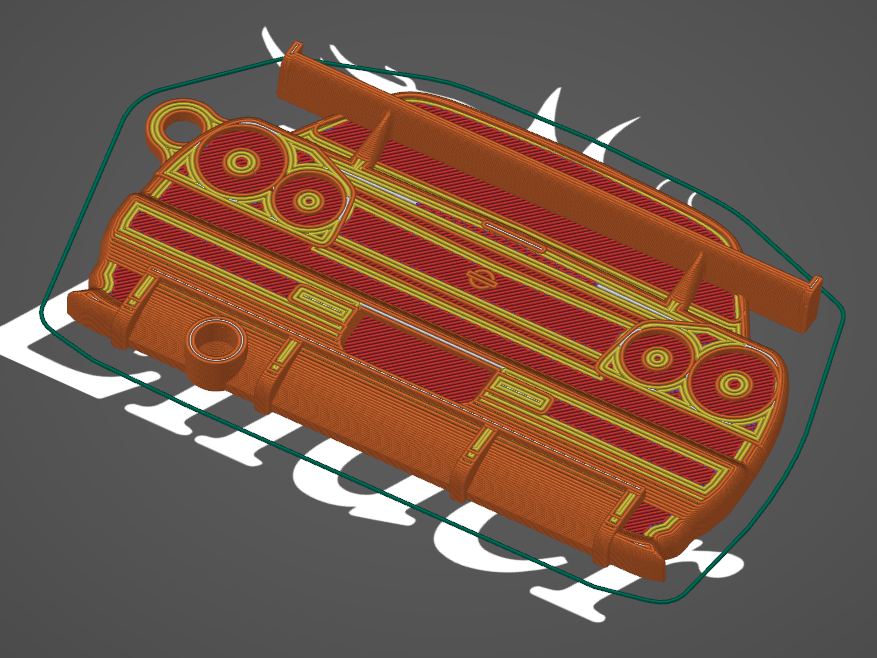 STL file Nissan Skyline GTR R34 key chain 🔑・Design to download and 3D ...