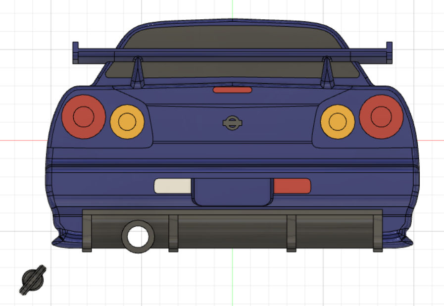 STL file Nissan Skyline R34 GTR key holder 🔑・3D printing template to ...