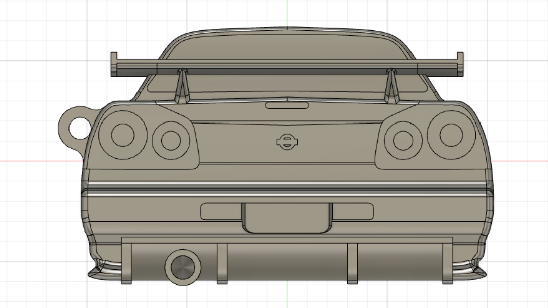 STL file Nissan Skyline GTR R34 key chain 🔑・Design to download and 3D ...