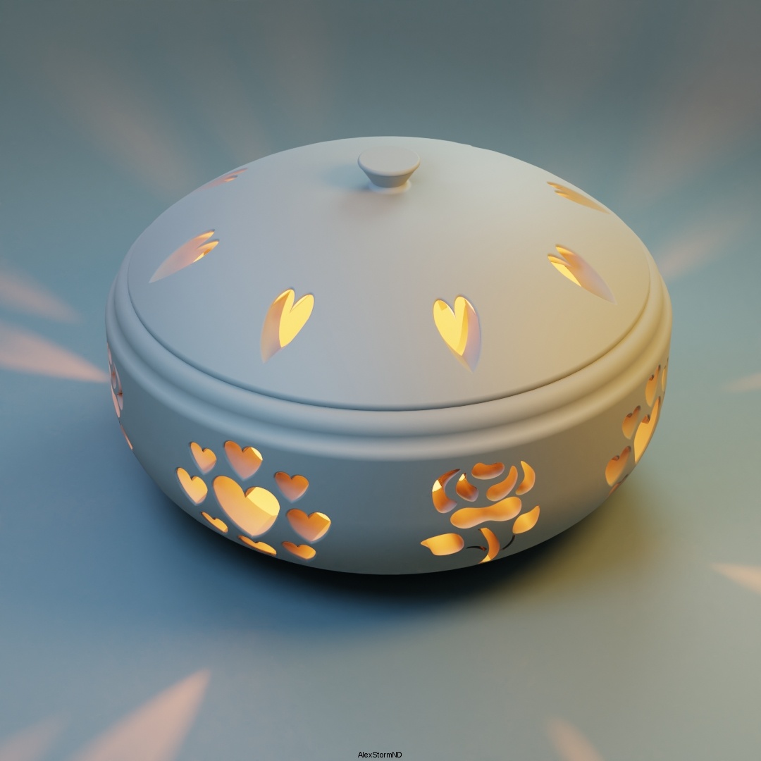 3D file Candy bowl Heart and Rose・Model to download and 3D print・Cults