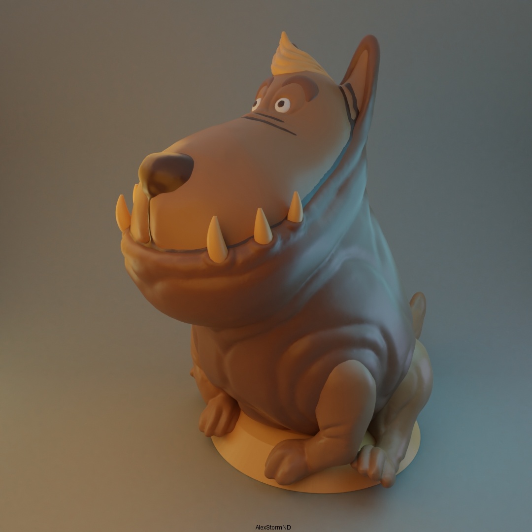 STL file Kind toothy dog・3D print object to download・Cults