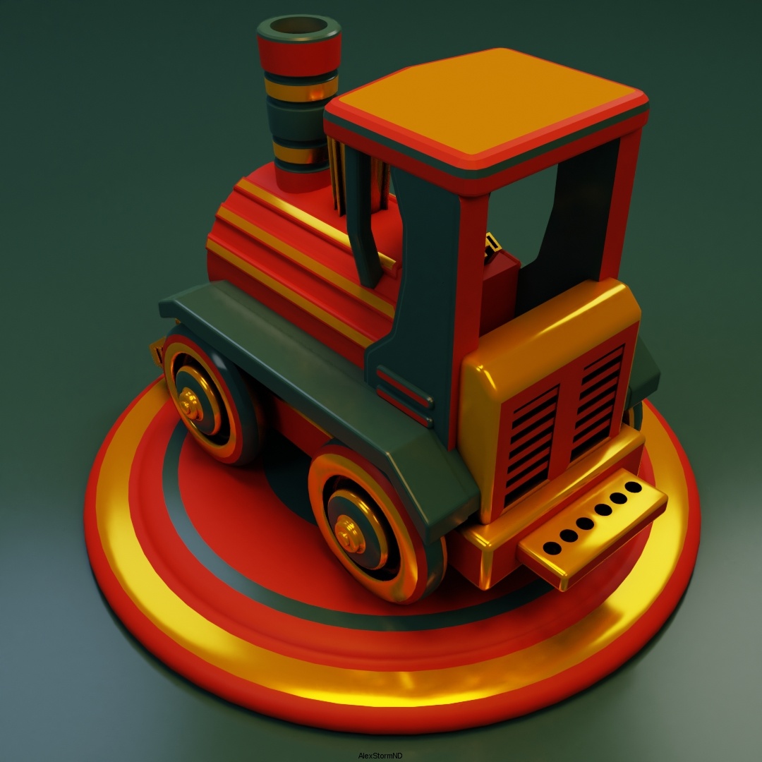 Файл STL Steam locomotive on a pedestal・Модель 3D-принтера для ...