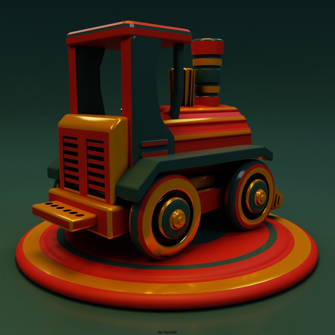 Файл STL Steam locomotive on a pedestal・Модель 3D-принтера для ...