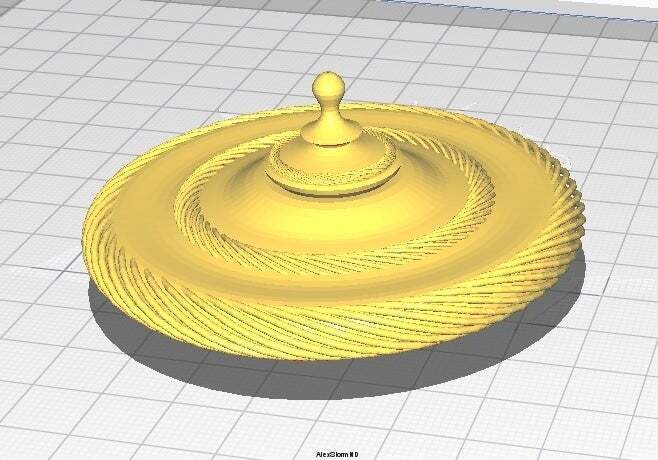 Free STL file Spiral spinning top・Object to download and to 3D print・Cults