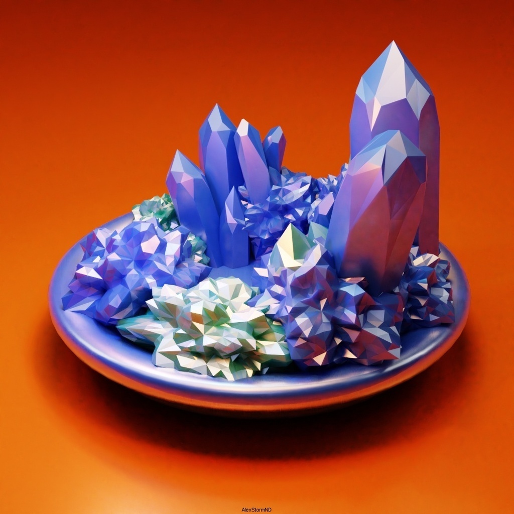 Free STL file Plate of crystals 🎨・3D printing template to download・Cults