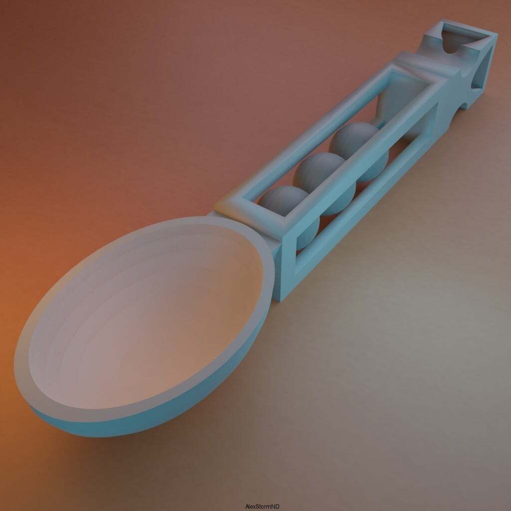 Free STL file Rattle spoon 🥄・3D printer model to download・Cults