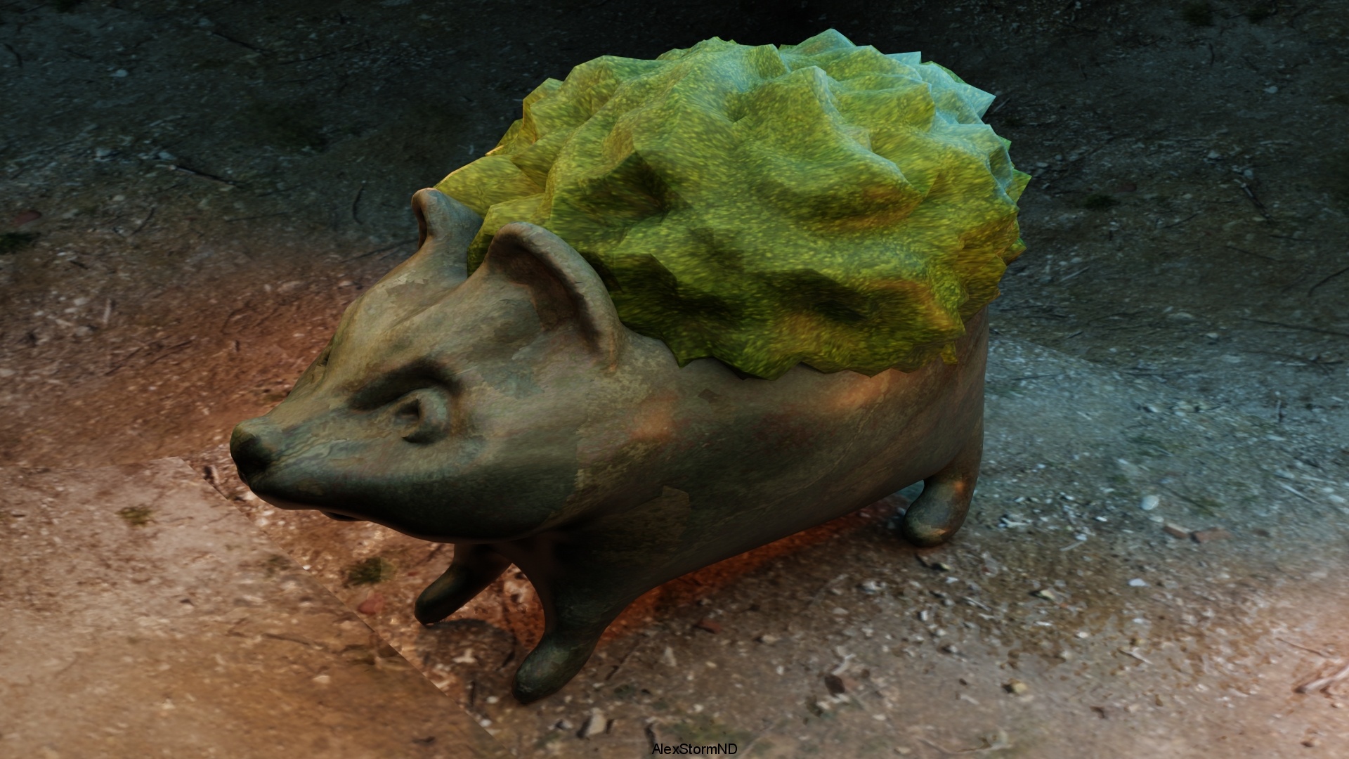 STL file Pot Mossy Hedgehog・3D printable model to download・Cults