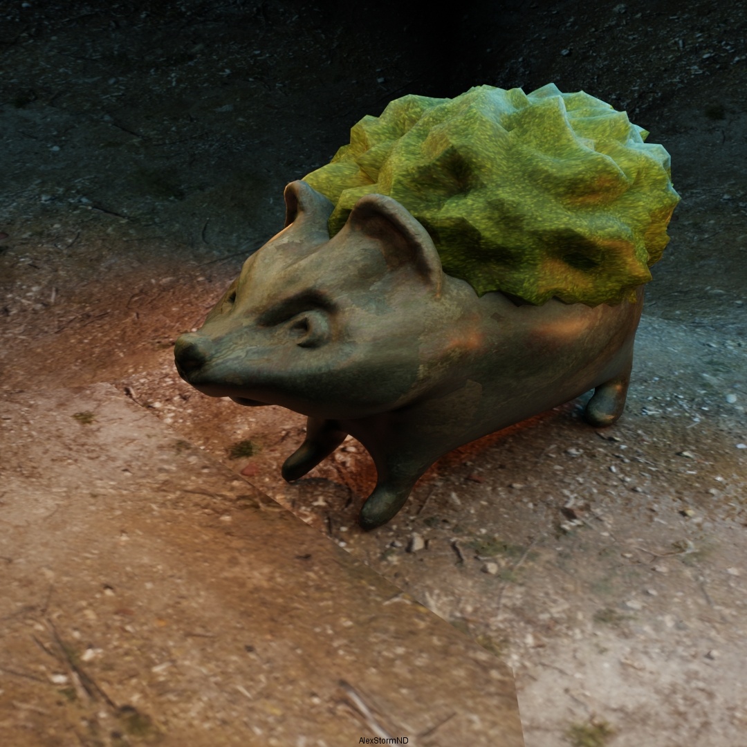 STL file Pot Mossy Hedgehog・3D printable model to download・Cults