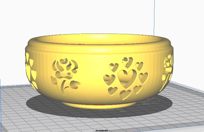 3D file Candy bowl Heart and Rose・Model to download and 3D print・Cults