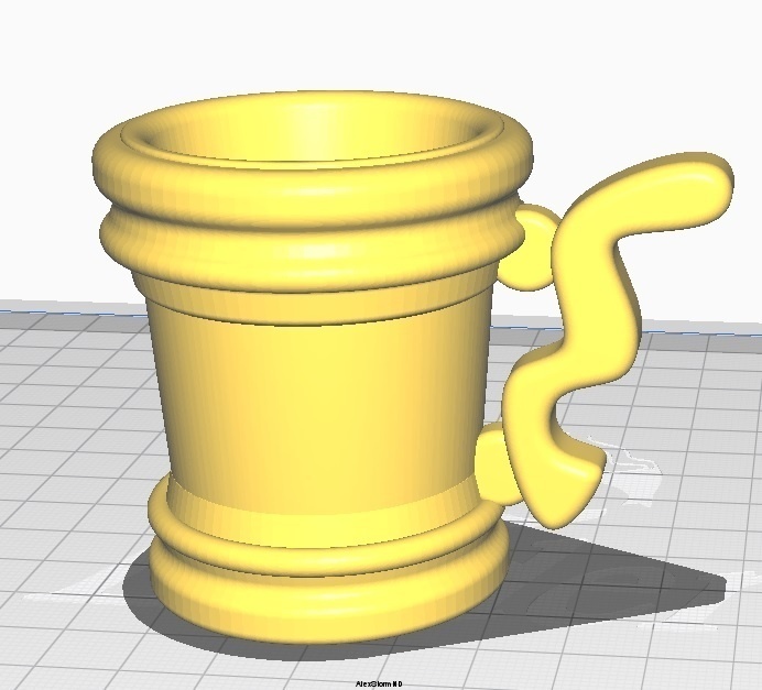 Free STL file Wooden mug in a metal frame・Model to download and 3D ...