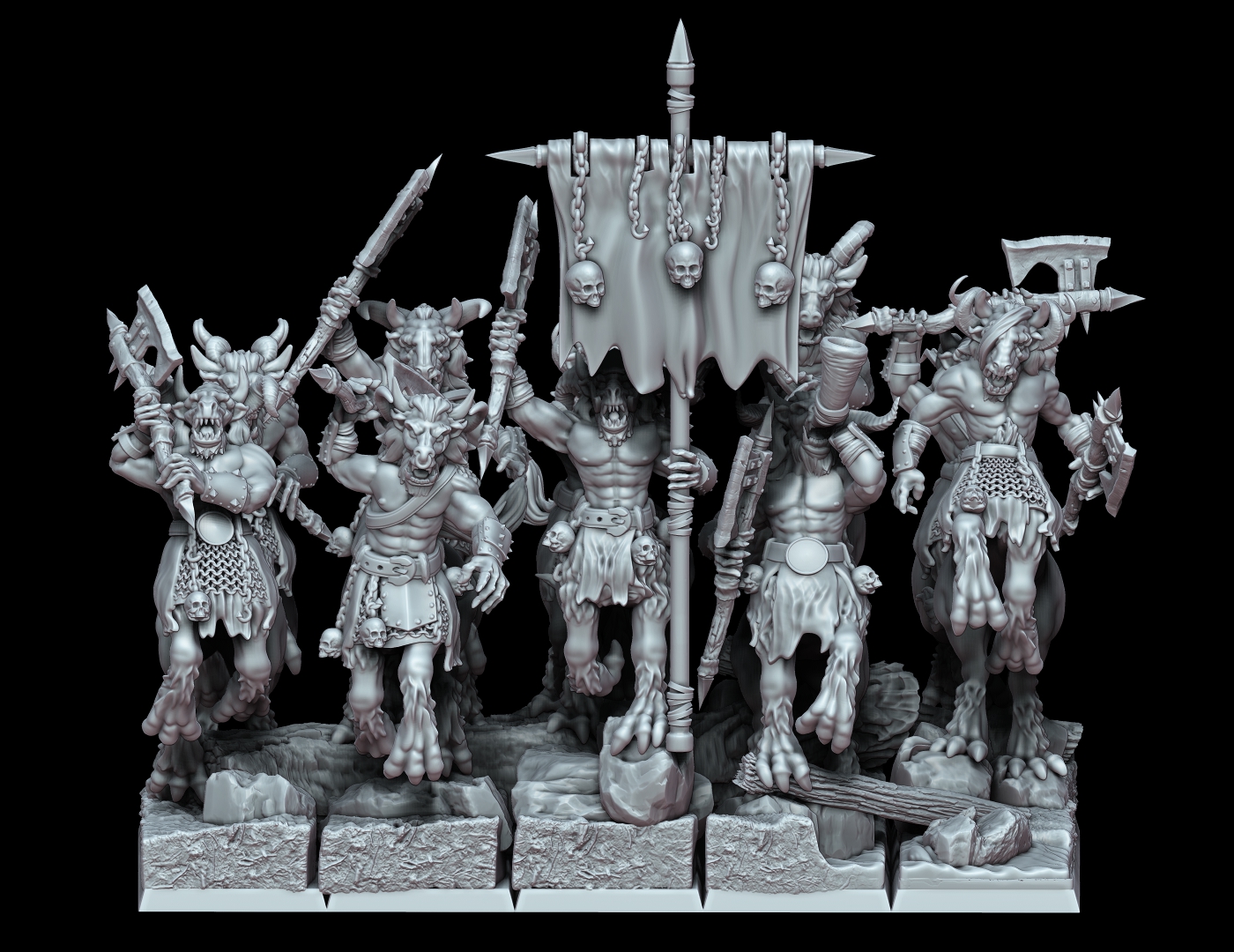 STL file Centigors of Beastmen・3D printable model to download・Cults