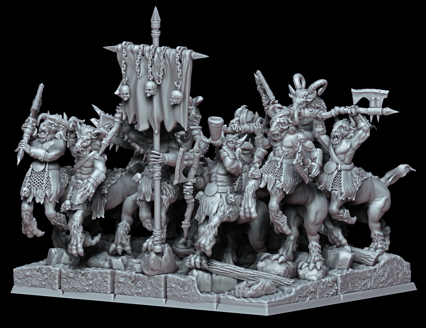 STL file Centigors of Beastmen・3D printable model to download・Cults
