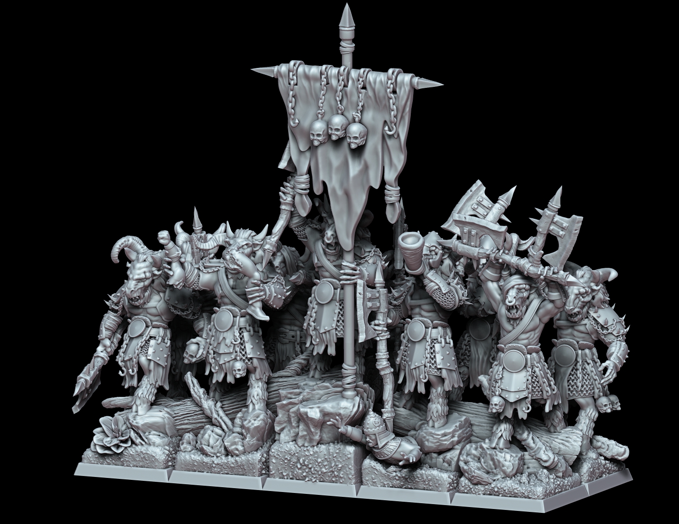 STL file Bestigors of Beastmen・3D printing design to download・Cults