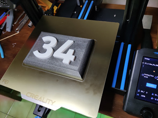 Free STL file Plate Number 34・Template to download and 3D print・Cults