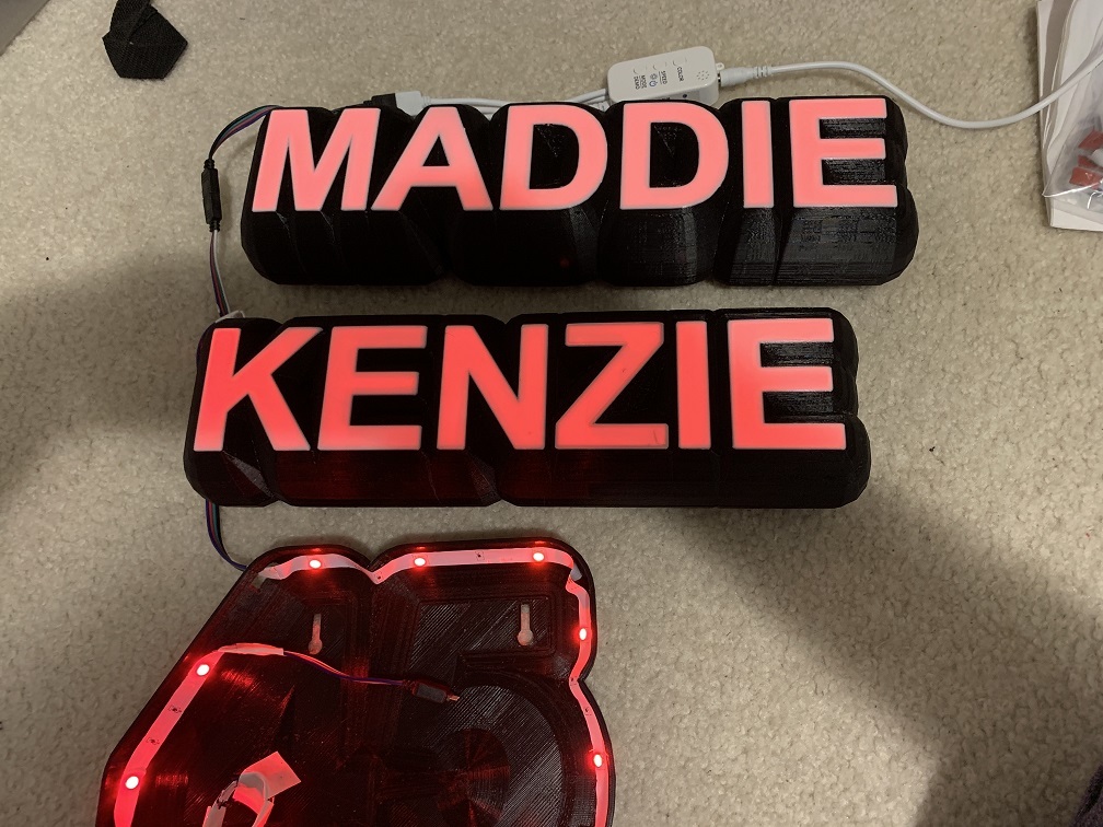 Free STL file Customizable Light Up LED Text Sign ⬆️・3D print design to ...