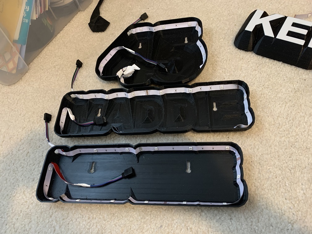 Free STL file Customizable Light Up LED Text Sign ⬆️・3D print design to ...