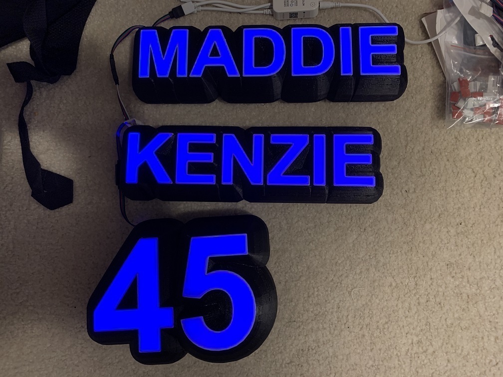 Free STL file Customizable Light Up LED Text Sign ⬆️・3D print design to ...