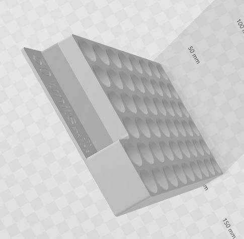 STL file SUPPORT FOR TRANSPORTING 50 VIALS OF VACCINE IN A PHARMACY ...