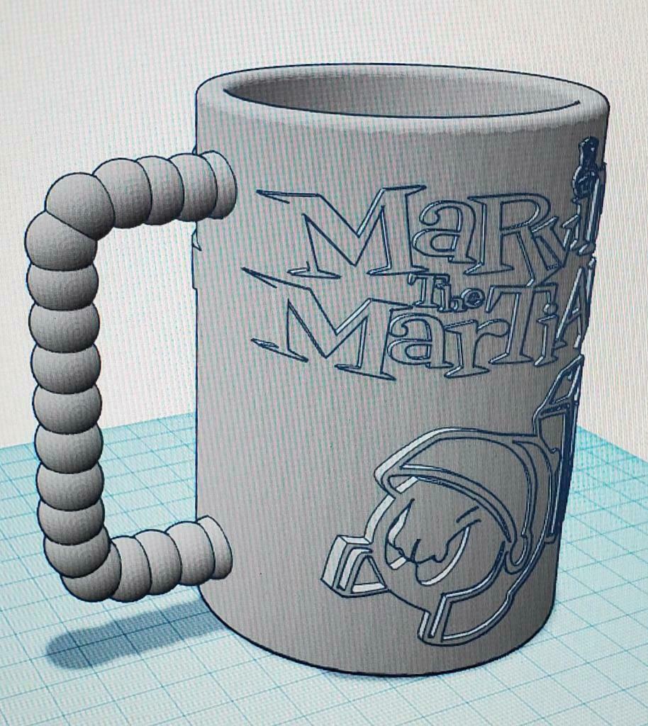 Free 3D file Marvin The Martian Easy Mug ☕・3D printing model to ...