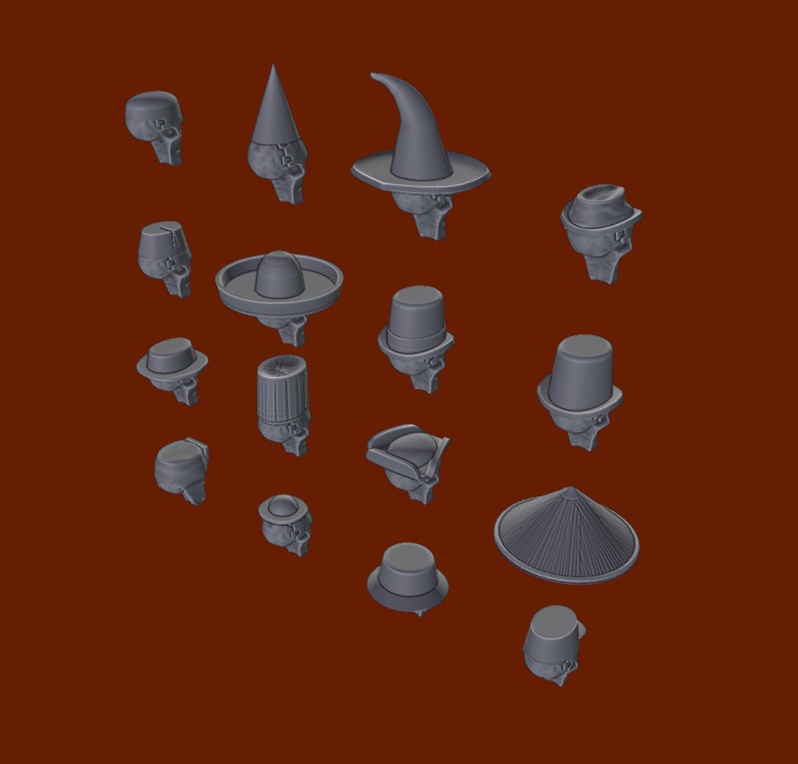 STL file Necr heads with hats ⚔・Design to download and 3D print・Cults