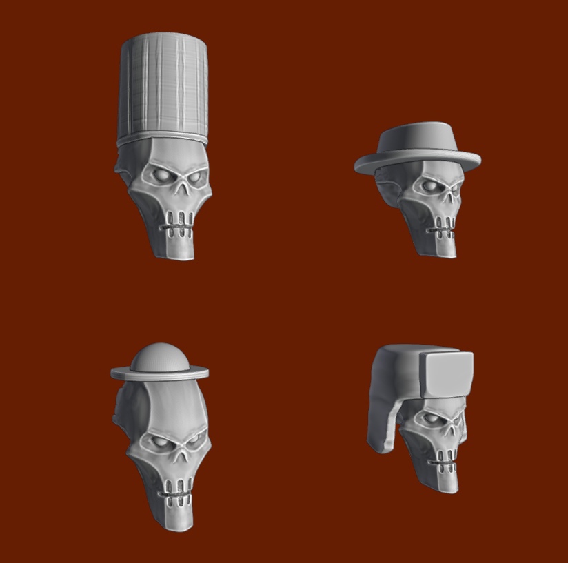 STL file Necr heads with hats ⚔・Design to download and 3D print・Cults