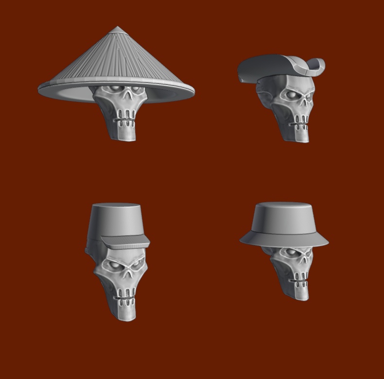 STL file Necr heads with hats ⚔・Design to download and 3D print・Cults