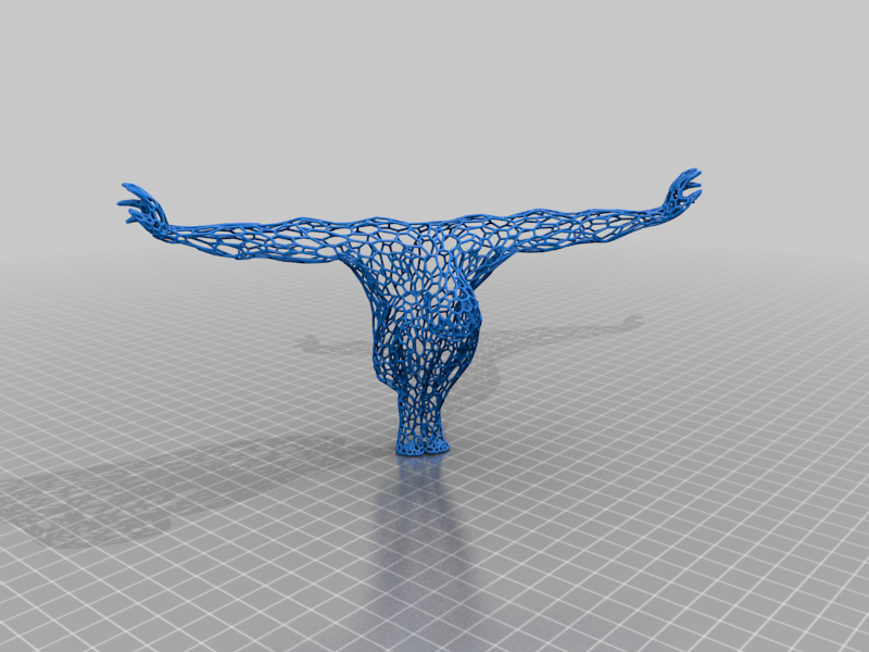 Free 3d File Finesse Saluting Man Voronoi・3d Printing Template To