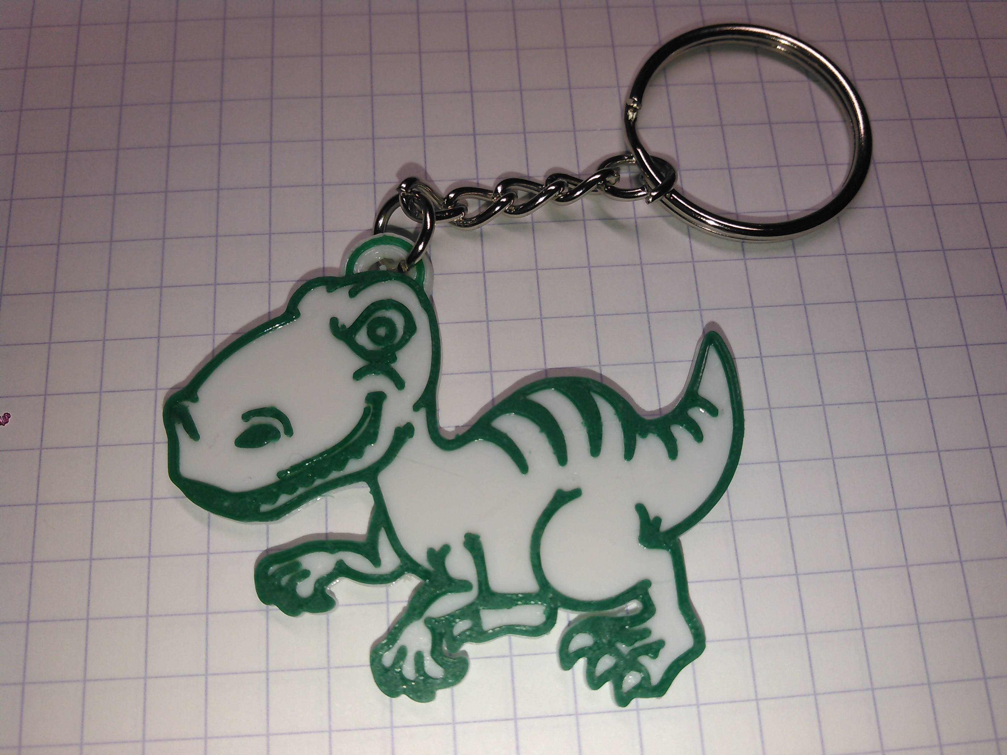3D printable Dino key ring • made with Sidewinder X1・Cults