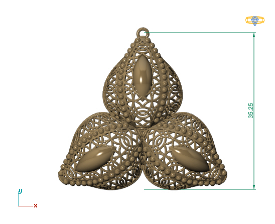 3D file Large Pendants 3DM File 3D print model・3D printer design to ...