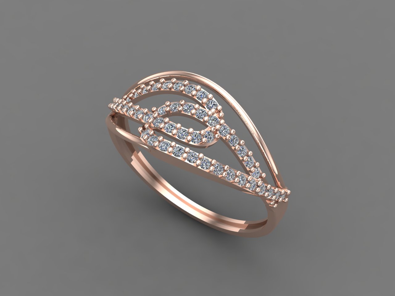 3D file Womens Diamond Signet Ring Women Rings 3dmodels 3D print model ...