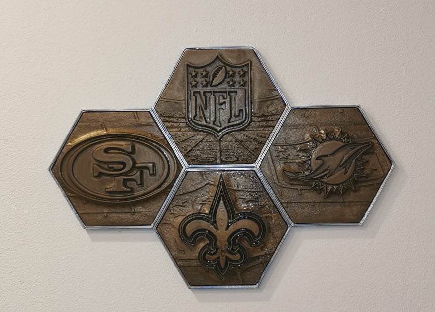 Free 3D file Football NFL Wall Deco・3D printing design to download・Cults