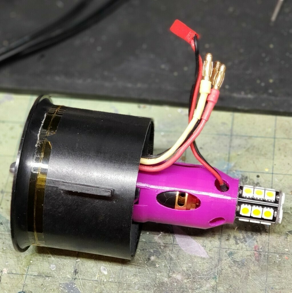 Free 3D file LED Afterburner Adapter for Freewing 70mm Outrunner EDF・3D ...