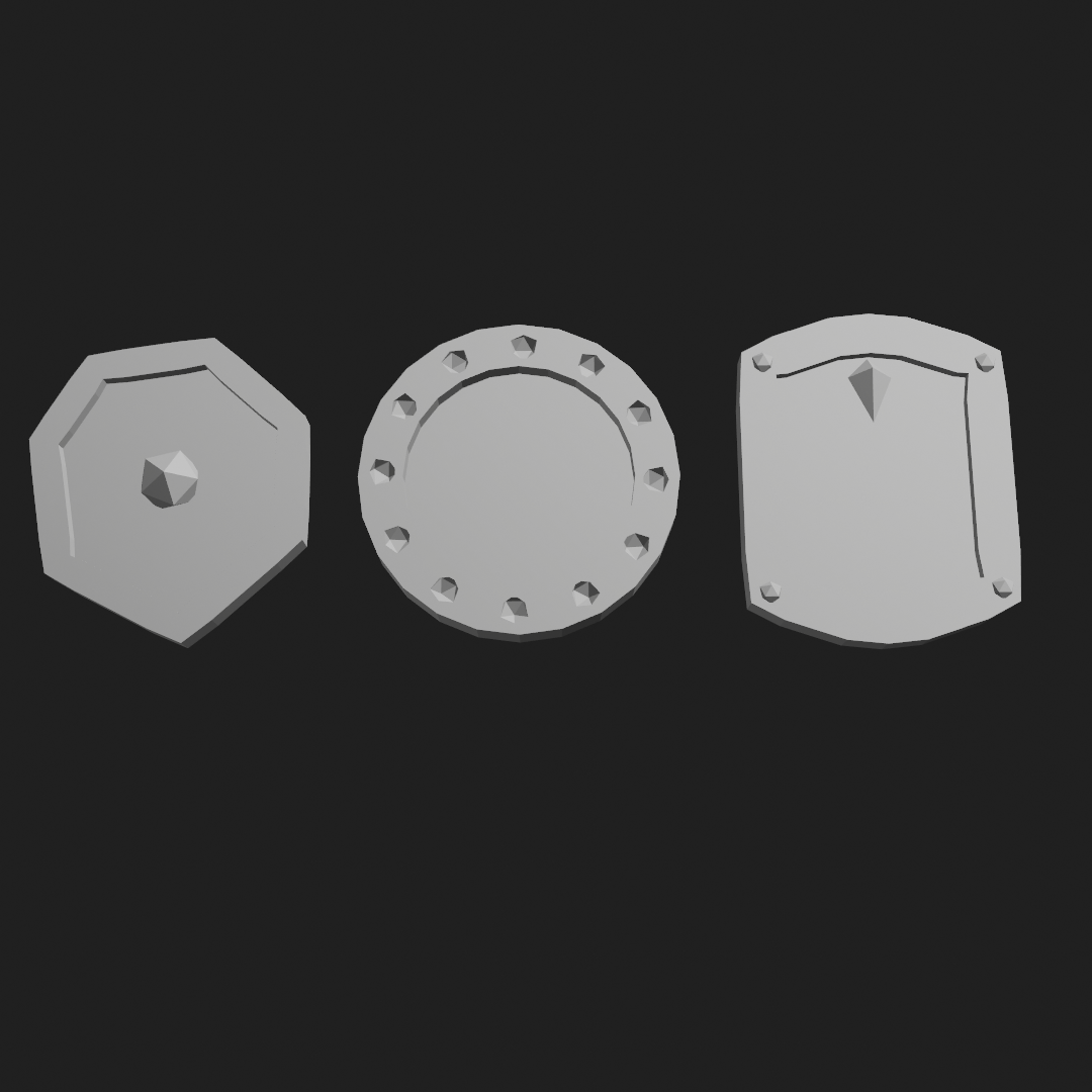 STL file Decorative Miniature Shield Set 🛡️・3D printing idea to ...