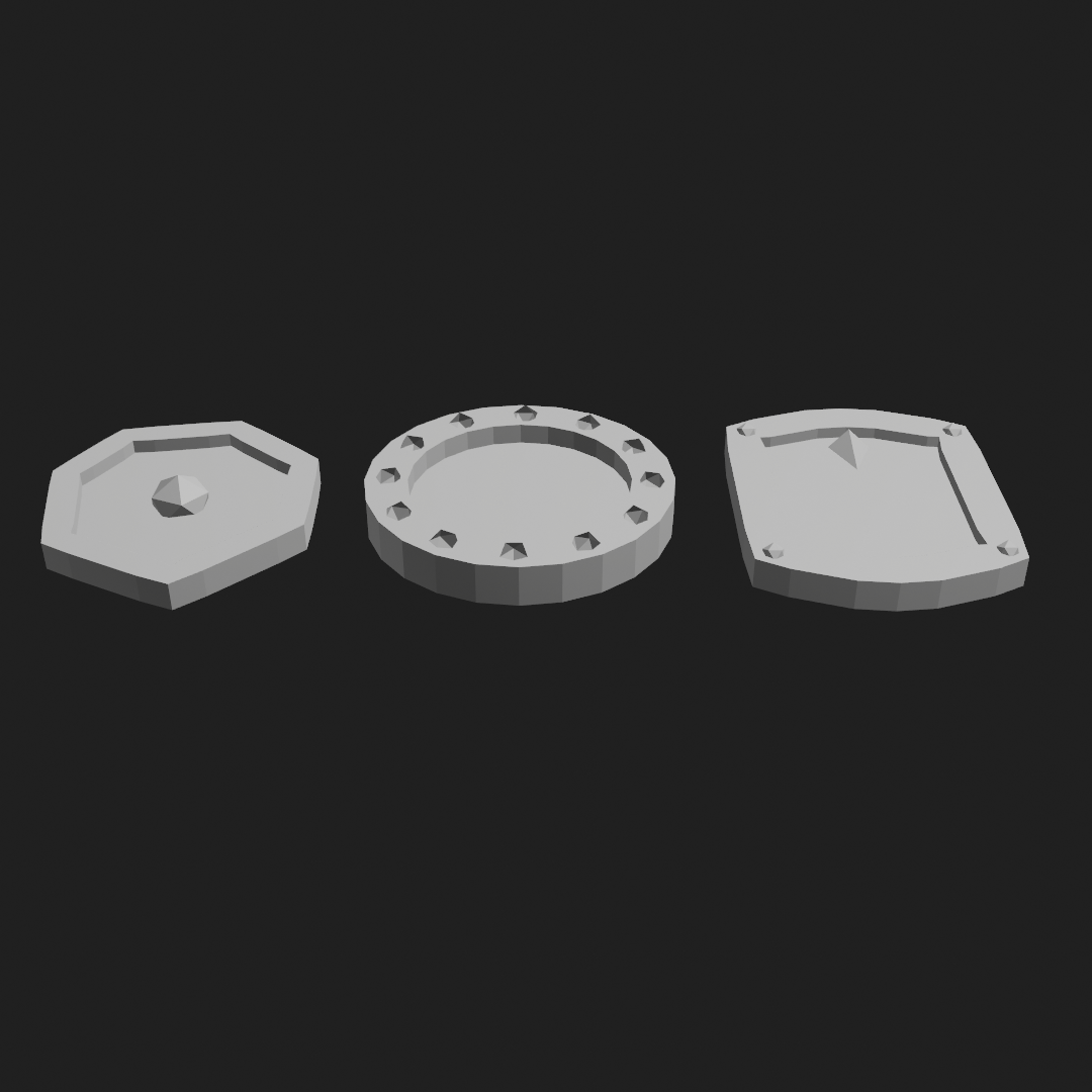 STL file Decorative Miniature Shield Set 🛡️・3D printing idea to ...