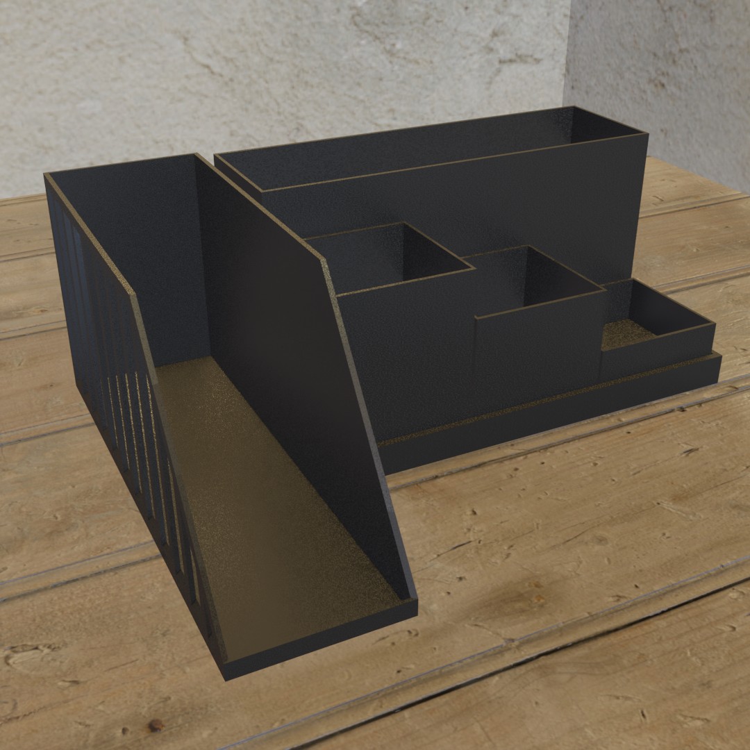 STL file Desk Stationery Organizer・3D printable model to download・Cults