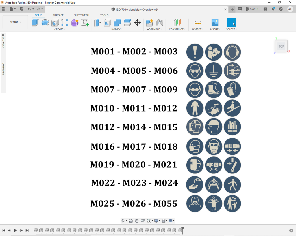 Fichier STL gratuit Collection de symboles obligatoires de l'ISO 7010 🎨 ...