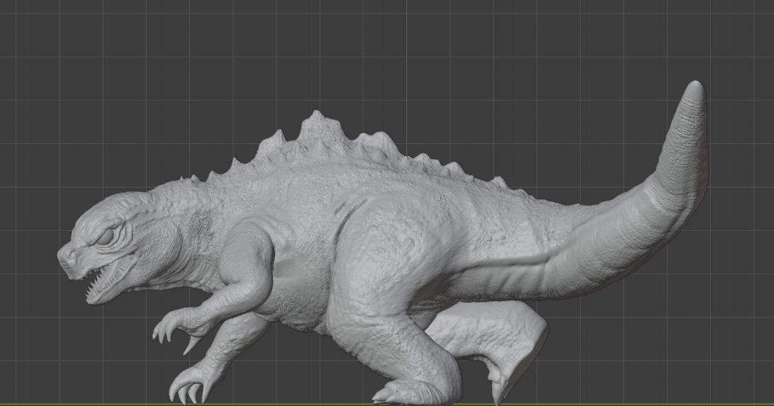 STL file Baby Godzilla - Hunting -・Model to download and 3D print・Cults