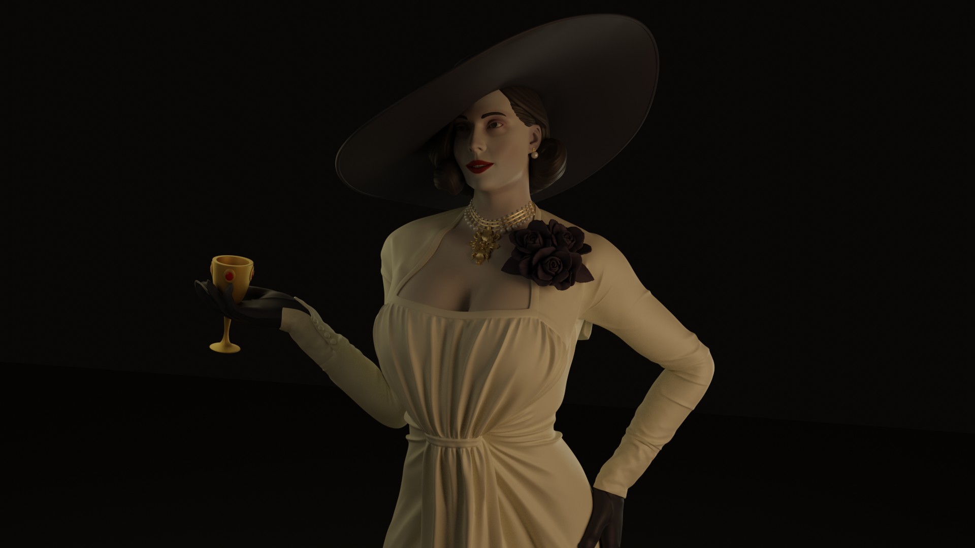 3D file Lady Dimitrescu 🧛・Model to download and 3D print・Cults