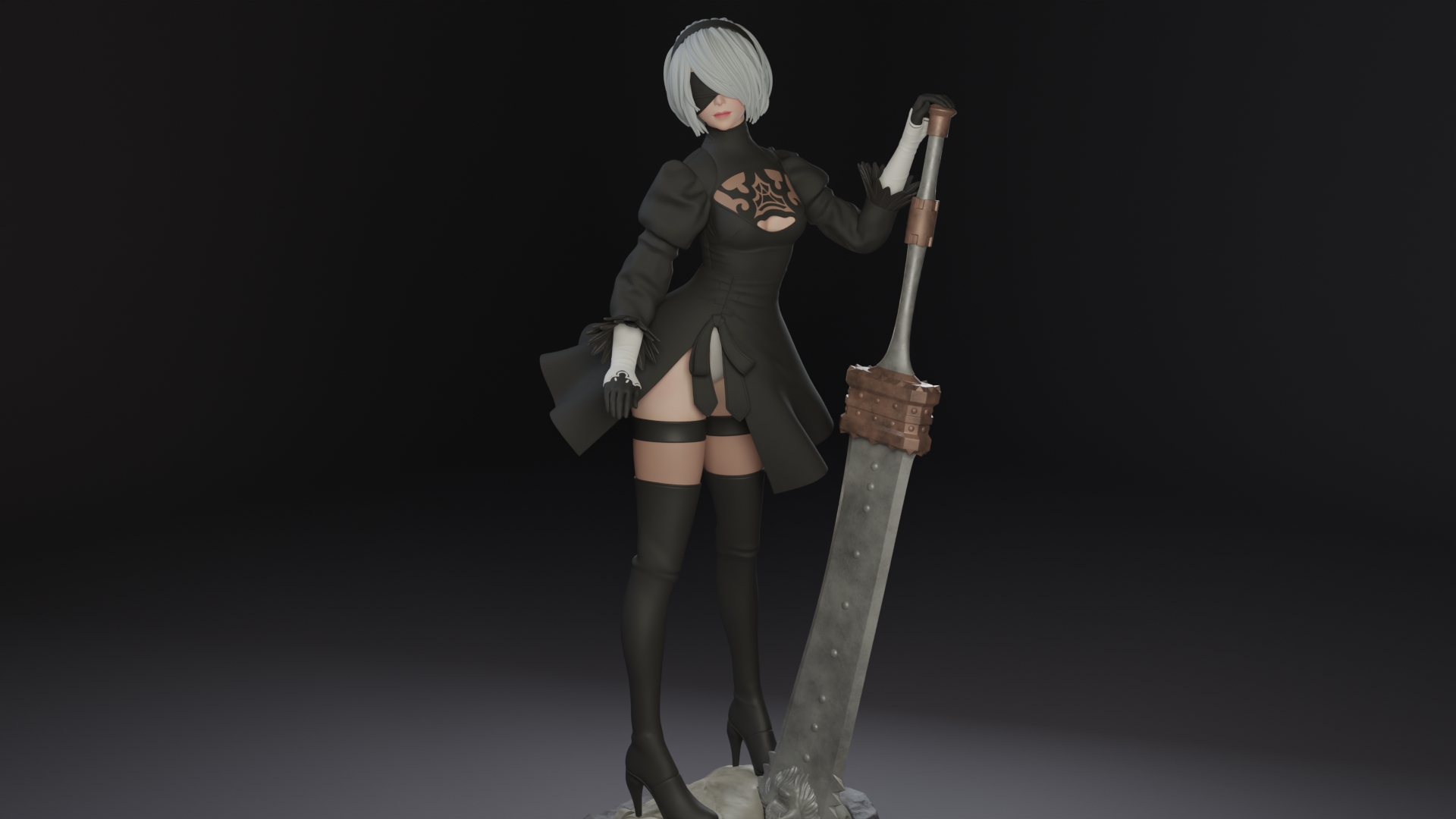 3D file Nier: Automata - 2B 🟪・Design to download and 3D print・Cults
