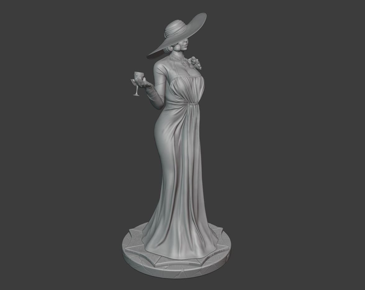 3D file Lady Dimitrescu 🧛・Model to download and 3D print・Cults