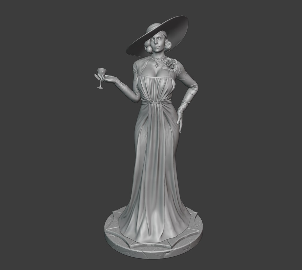 3D file Lady Dimitrescu 🧛・Model to download and 3D print・Cults