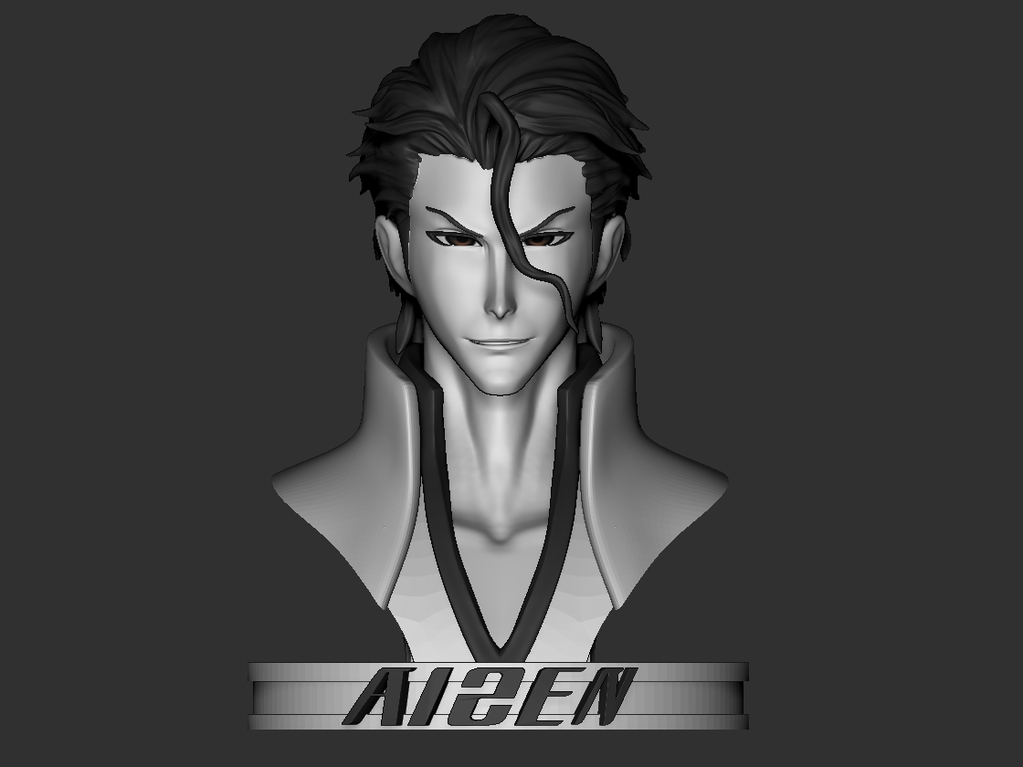 OBJ file Aizen bust・Design to download and 3D print・Cults