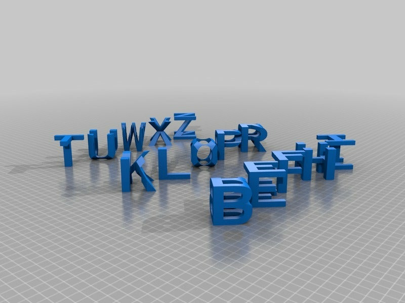 Free STL file Customizable Triple Letter Blocks Illusion 🎨・Model to ...
