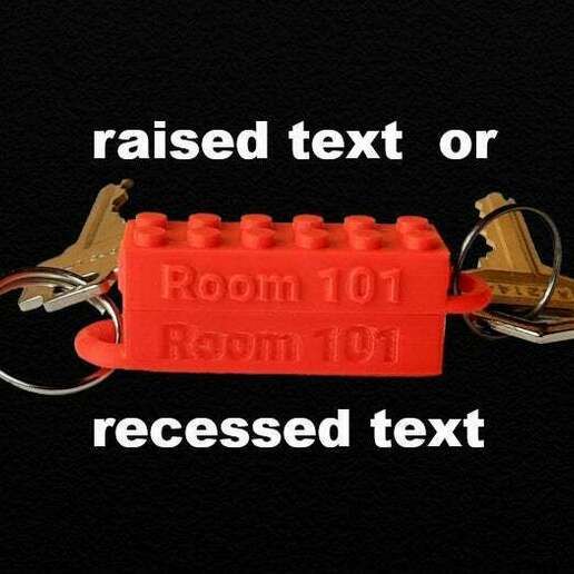 Download free SCAD file Customizable LEGO compatible Text Brick Key ...