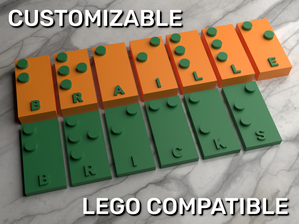 Free Stl File Customizable Lego Compatible Braille Bricks 🧱・3d