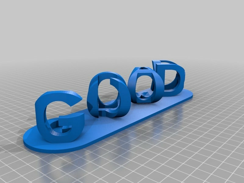 Free STL file Customizable Triple Letter Blocks Illusion 🎨・Model to ...