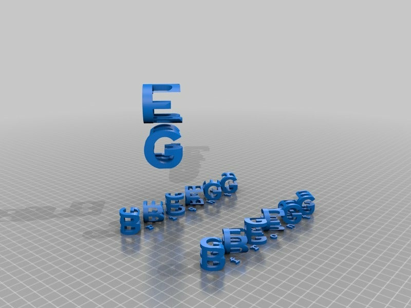 Бесплатный STL файл Customizable Triple Letter Blocks Illusion 🎨・Модель ...
