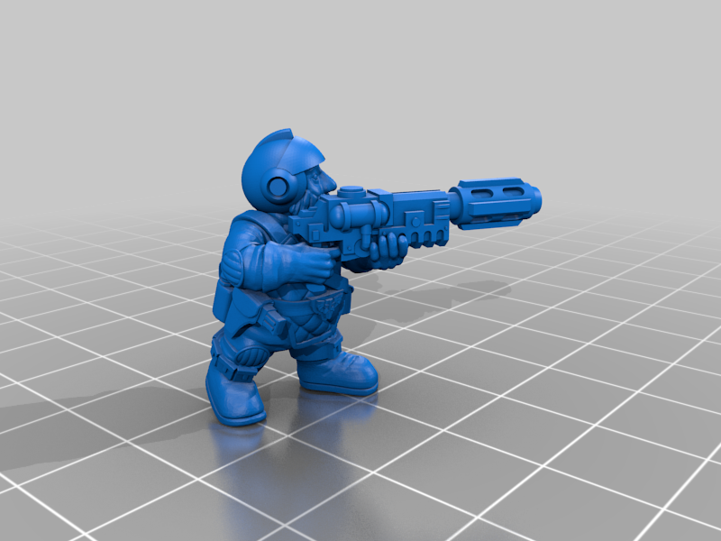 Free 3D file Space Dwarf with laser melting gun 🛰・3D printing model to ...